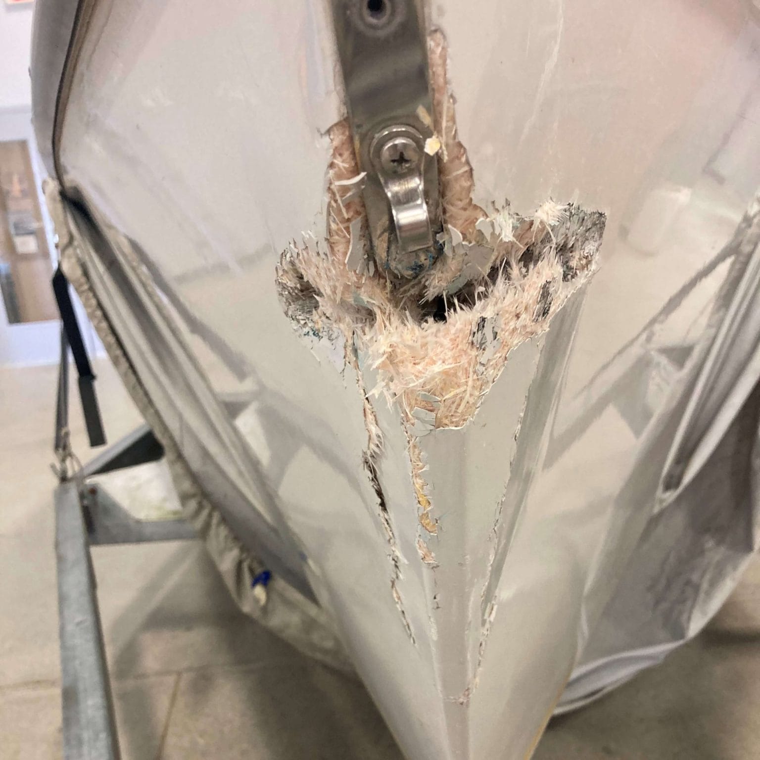 Repairing Bow Damage on a Lightning Sailboat - Epoxyworks